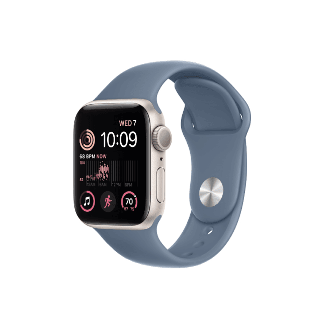 Apple Watch SE 2nd Gen 40MM Starlight Aluminum GPS – Slate Blue Sport ...
