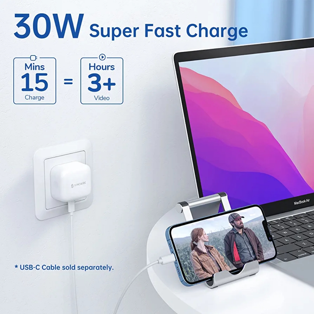 Buy Syncwire 30W PD USB-C Charger in Sri Lanka - Best Price at Toyo.lk